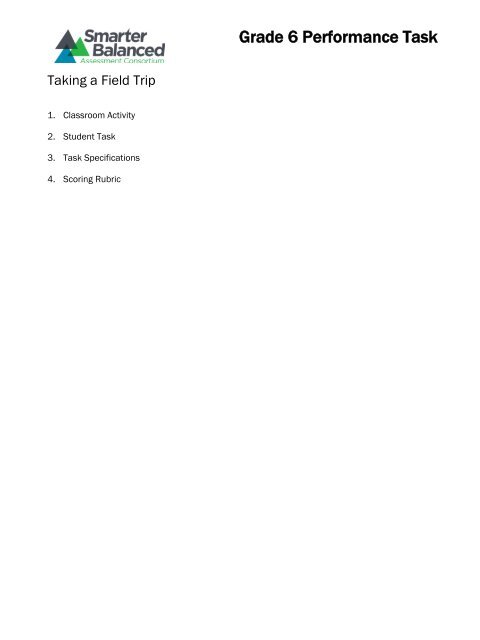 Grade 6 Performance Task - Smarter Balanced Assessment ...