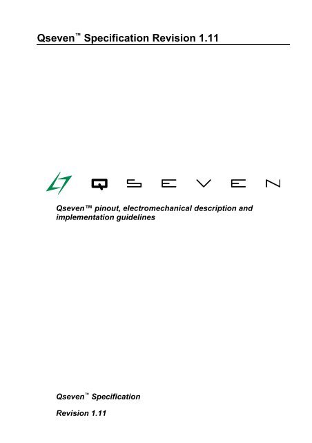 Qseven Specification - Hectronic