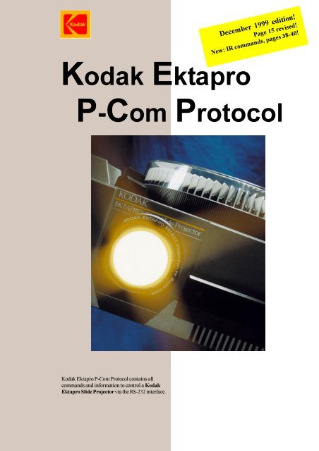 Kodak Ektapro P-Com Protocol