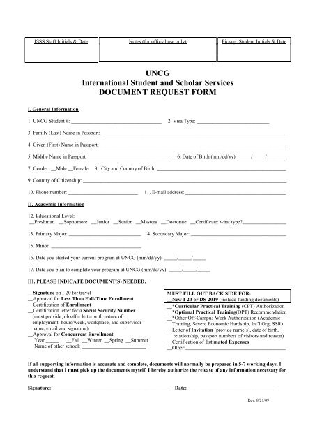 Curricular Practical Training Approval Request Form