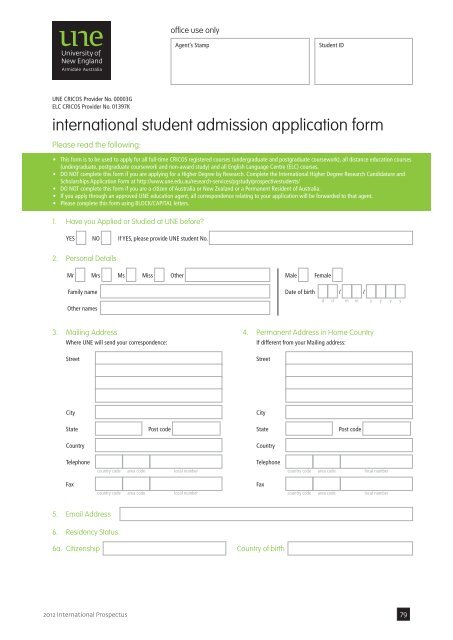 International Student Application Requirements