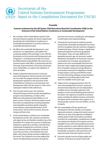 Secretariat of the United Nations Environment Programme ... - UNEP