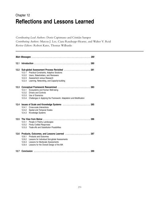 12. Reflections and Lessons Learned - UNEP