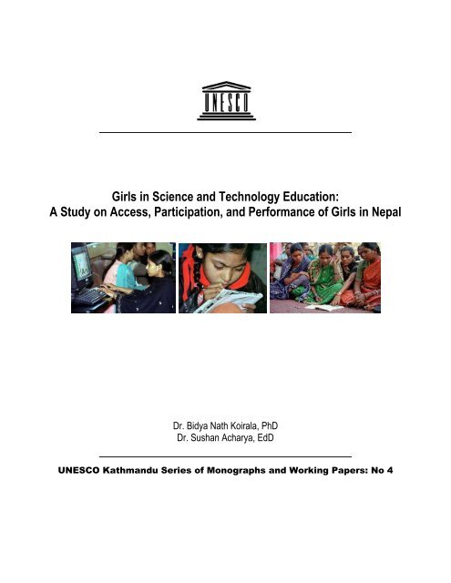 Girls in science and technology education: a ... - unesdoc - Unesco