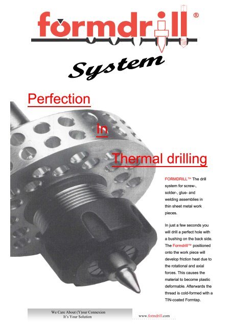 Perfection In Thermal drilling - Formdrill