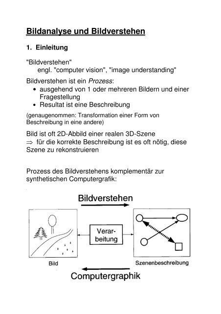 Bildvorverarbeitung - Computer Vision