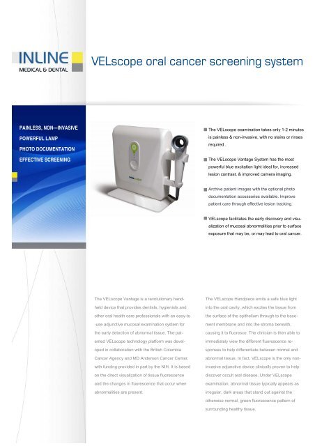 Download the Velscope Oral Mucosal Screening Brochure