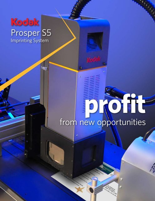 Folleto de Kodak Prosper S5 Imprinting System