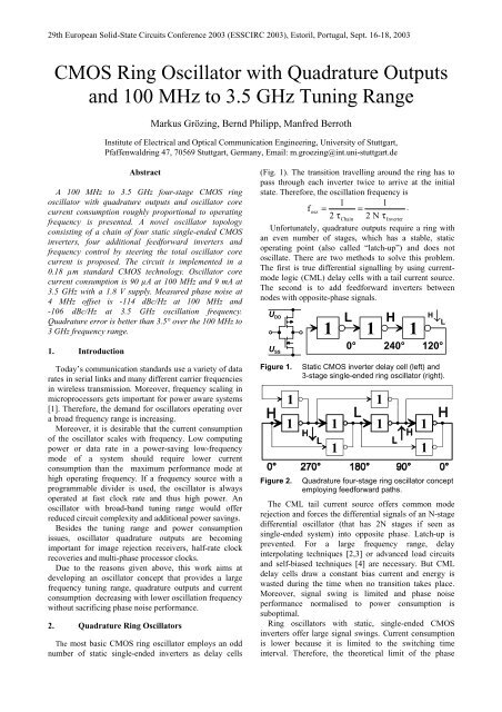 CMOS Ring Oscillator with Quadrature Outputs and 100 MHz to 3.5 ...