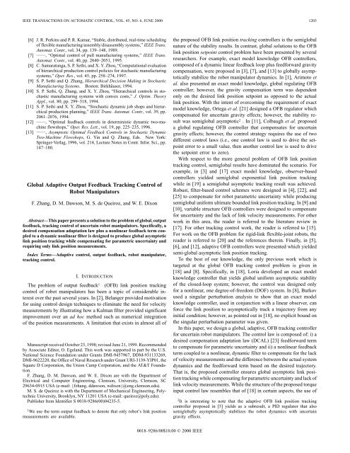 2000 Zhang - Global adaptive output feedback tracking control of robot manipulators.pdf