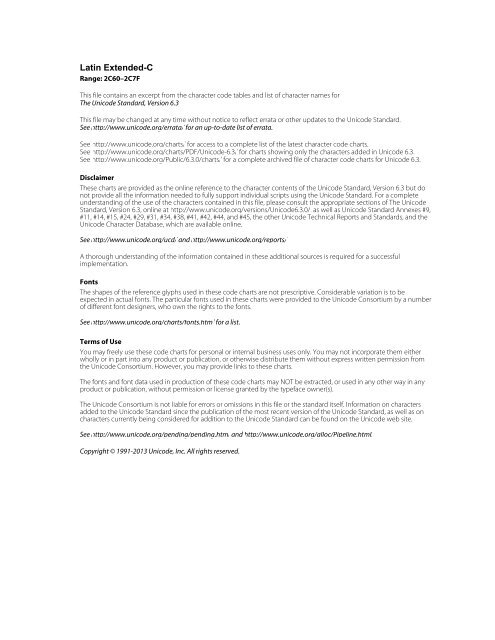 Latin Extended-C - Unicode Consortium