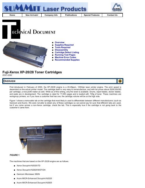 Fuji-Xerox XP-20/28 Toner Cartridges - Uninet Imaging
