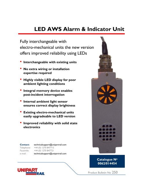 LED AWS Alarm & Indicator Unit - Unipart Rail LED AWS Alarm & Indicator Unit - Unipart Rail