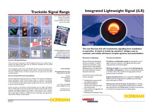 Integrated Lightweight Signal (iLS) Trackside Signal ... - Unipart Rail