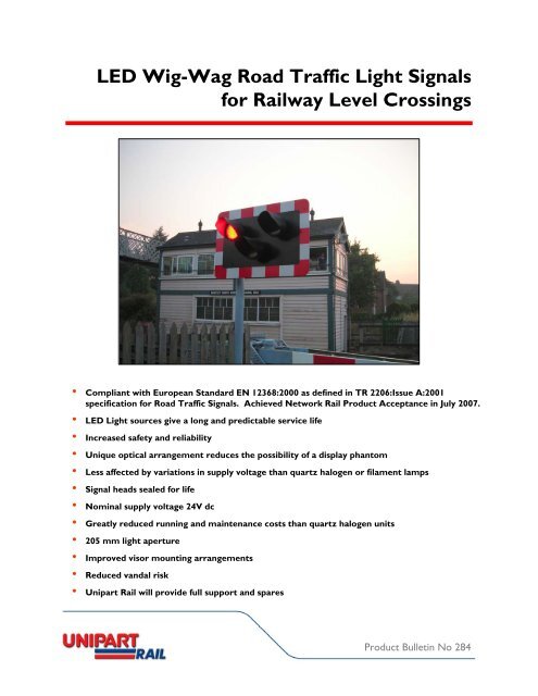 LED Wig-Wag Road Traffic Light Signals for Railway ... - Unipart Rail