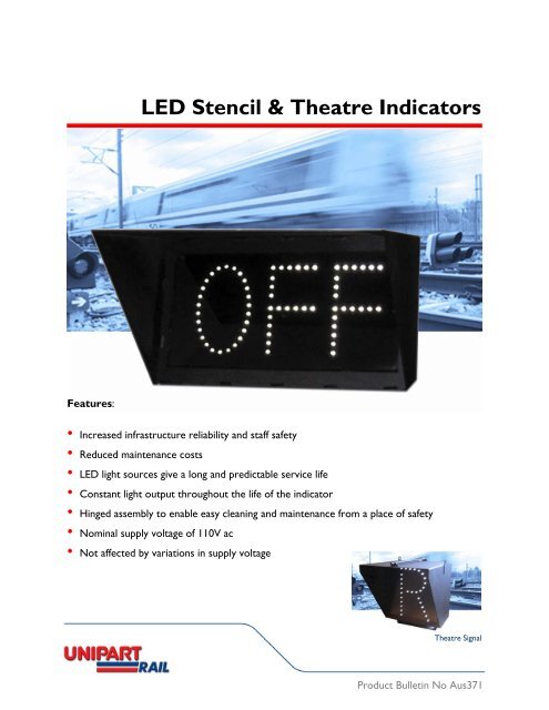 LED Stencil & Theatre Indicators - Unipart Rail