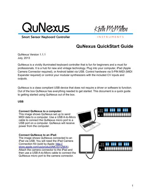 QuNexus QuickStart Guide