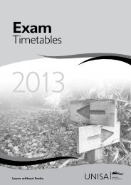 Appendix 1 - Examination centre codes - Unisa
