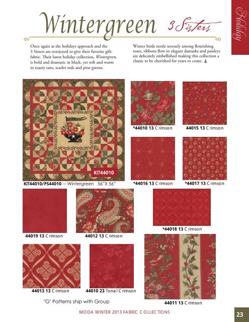 Wintergreen - Moda Fabrics