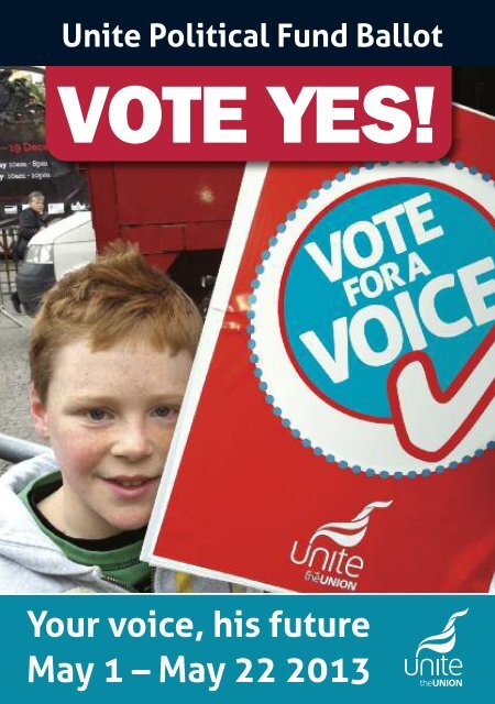 Unite political fund ballot flyer - Unite the Union