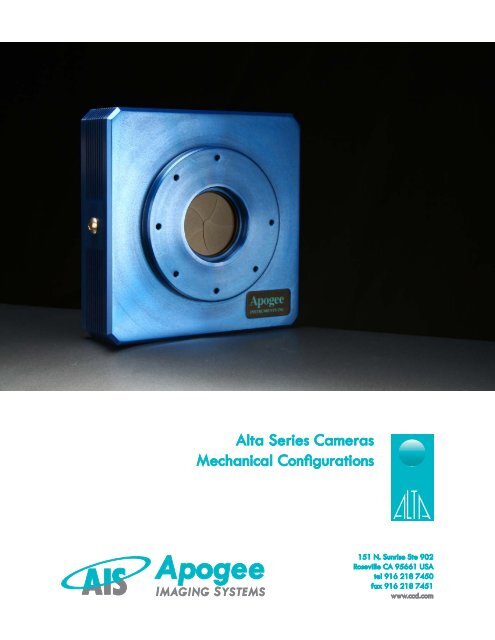 Alta Series Cameras Mechanical Configurations - Apogee ...