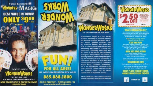 Wonder Works / Wonders Of Magic Brochure Pigeon Forge (865 ...