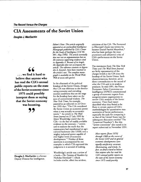 1996-05-01 CIA Assessments of the Soviet Union - CIA FOIA