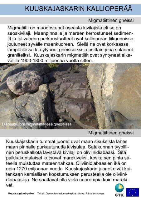 Geologia-esittely / Geologian tutkimuskeskus - Rauma