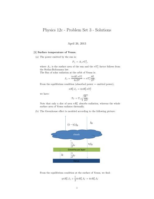 Physics 12c - Problem Set 3 - Solutions