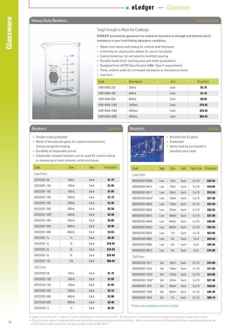Glassware - Thermo Fisher