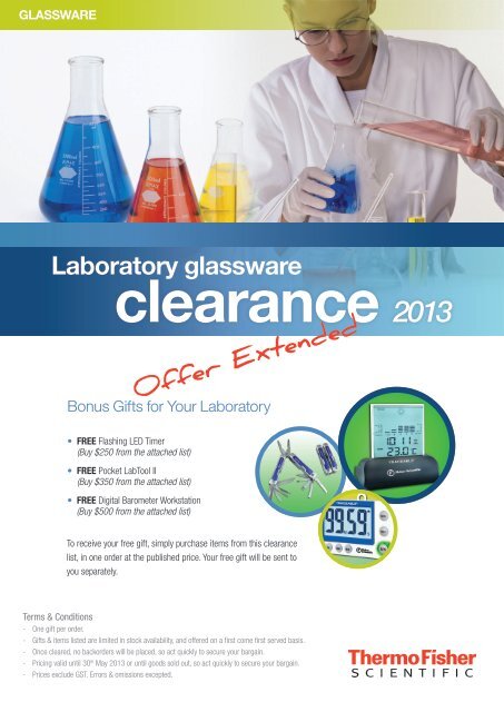 Laboratory glassware Offer Extended - Thermo Fisher