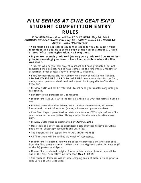 student film competitions 2020