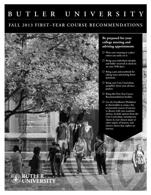 course catalog - Butler University