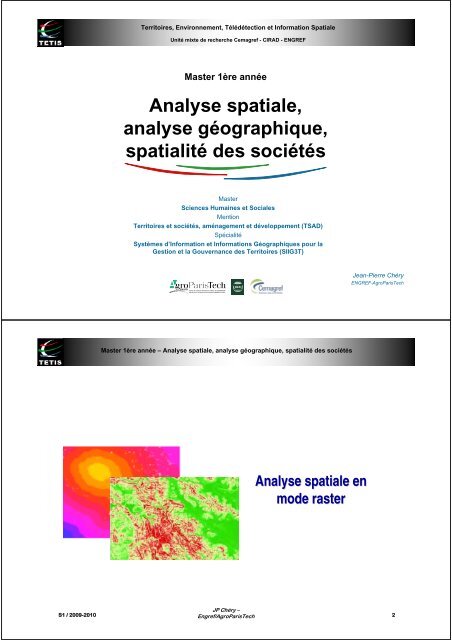 Analyse spatiale, analyse géographique, spatialité des sociétés