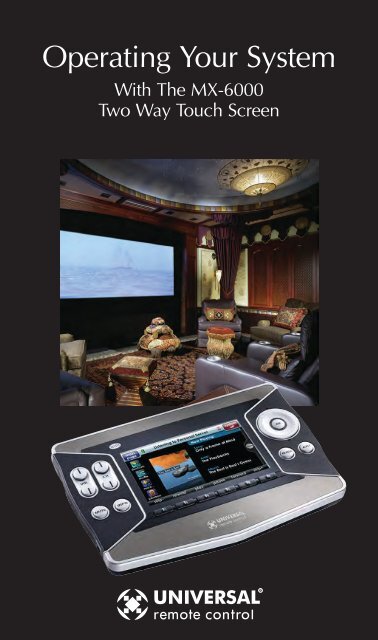 MX-6000 Owner's Manual - Universal Remote Control