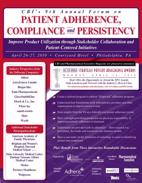 PAtient Adherence, comPliAnce and PerSiStency - CBI