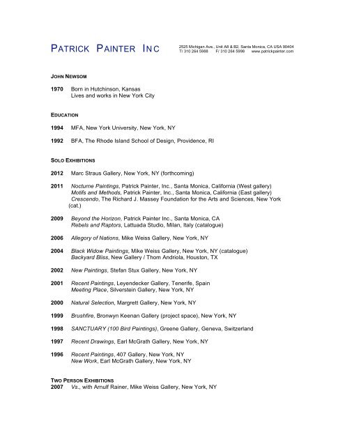 biography - Patrick Painter