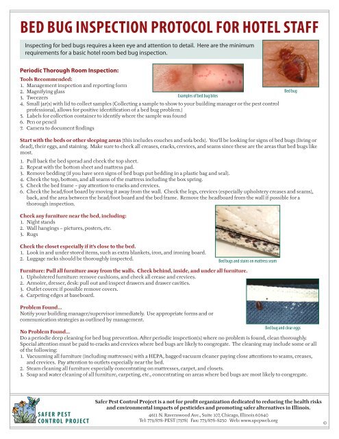 Bed Bug Inspection Protoc
