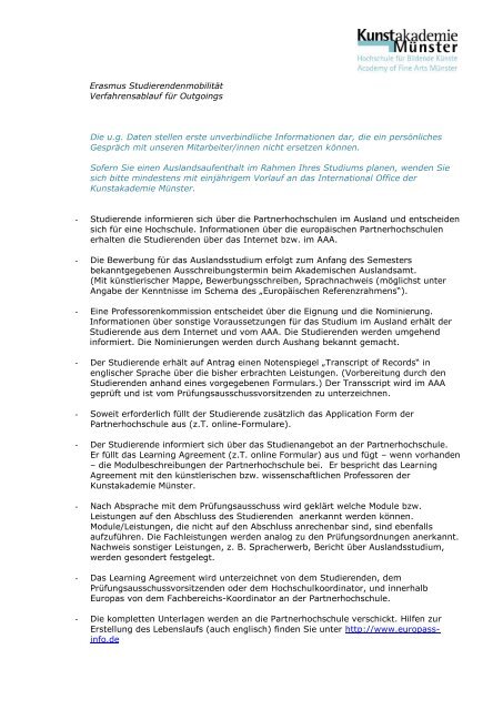 Sehr geehrte Frau Professor Dr - Kunstakademie MÃ¼nster