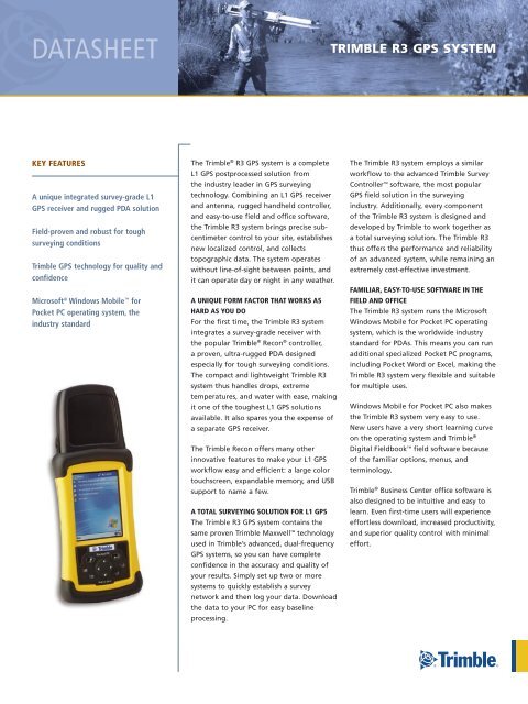 Trimble R3 - Accupoint