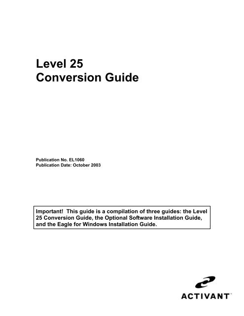 Level 25 Conversion Guide