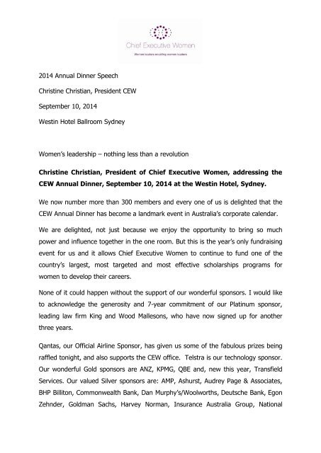 Christine-Christian-Annual-Dinner-Speech-2014