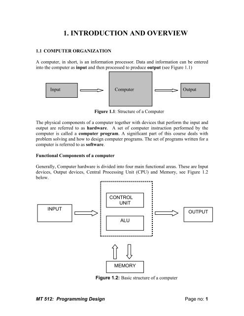 1. INTRODUCTION AND OVERVIEW
