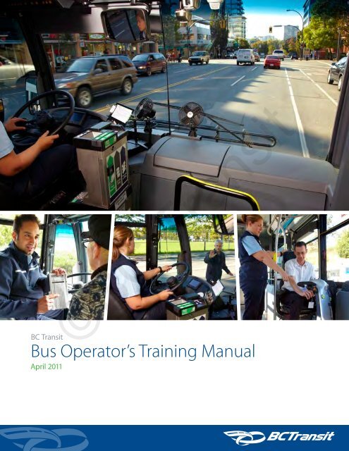 TR-001 Bus Operator's Training Manual - BC Transit