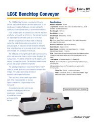 LC6B Benchtop Conveyor - Fusion UV Systems Inc.