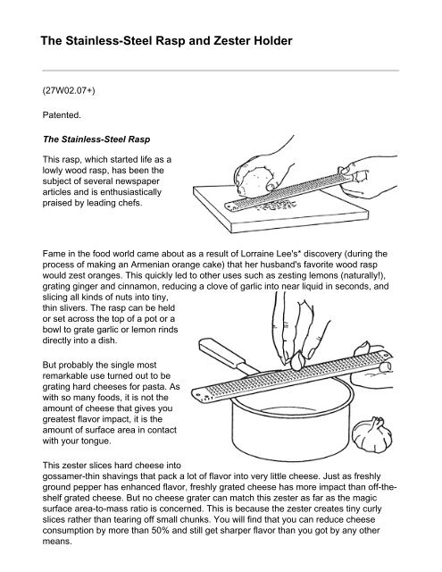 Lee Valley Tools - The Stainless-Steel Rasp and Zester Holder