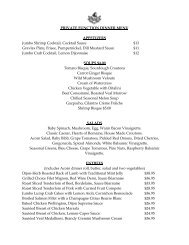 Banquet Menu - The Acorn Club