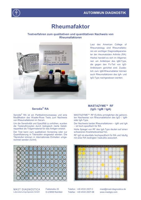Rheumafaktor - Mast Diagnostica