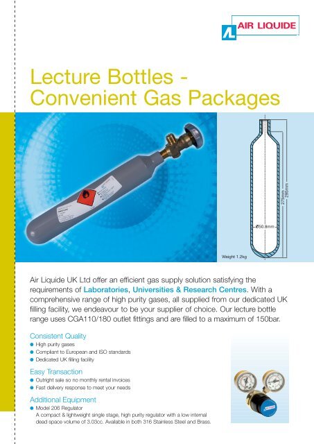 5075 Lectures Bottles Leaflet - Air Liquide UK