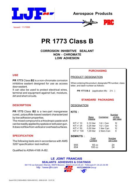 PR 1773 Class B